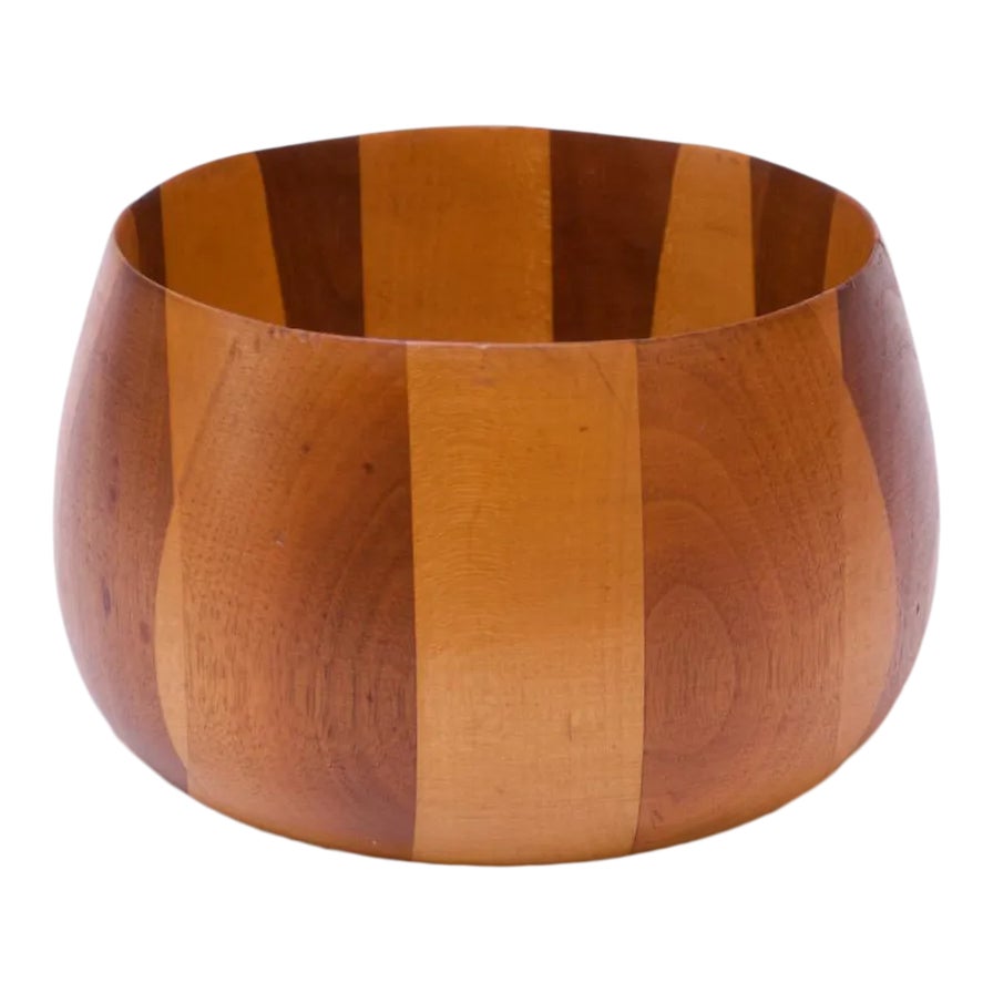 Vintage Studio Craft Mixed-Wood Decorative Bowl | Chairish