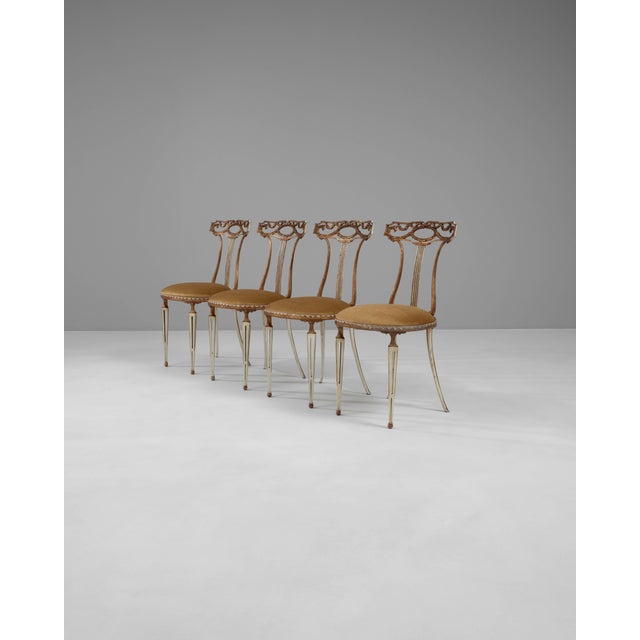 20th Century Italian Metal Dining Chairs, Set of 4 | Chairish