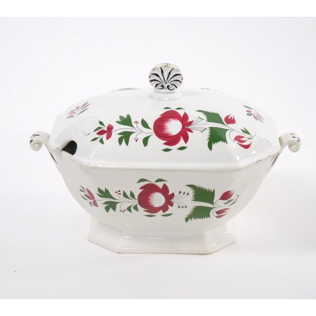 Beautiful American Adams Rose Ironstone Dinnerware Set | Chairish