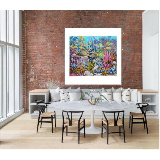 Henry David Potwin "Large Underwater Fish Painting" Colorful Realist ...