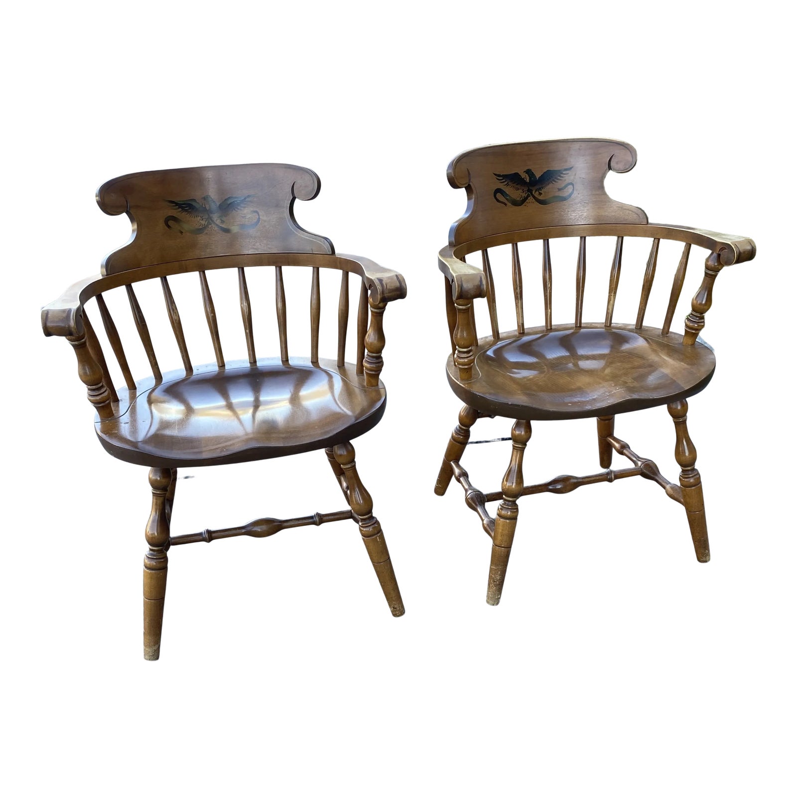 Colonial S. Bent & Bros Colonial Chairs - a Pair | Chairish