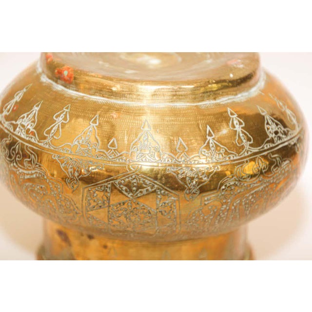 Moorish Islamic Brass Pot with Calligraphy Writing | Chairish