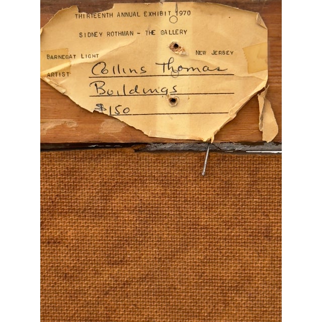 ate 20th Century Framed Collins Thomas Bright Modern Cityscape Painting ...