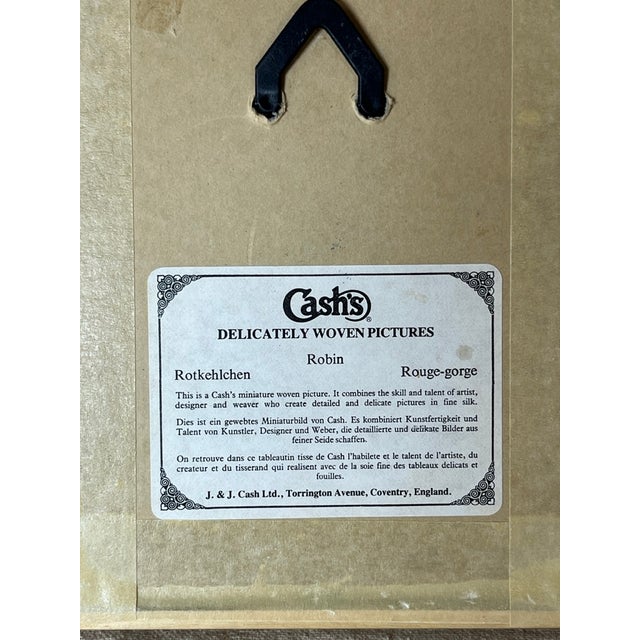 20th Century Silk Artwork "Robin" by Cash's Woven Pictures | Chairish
