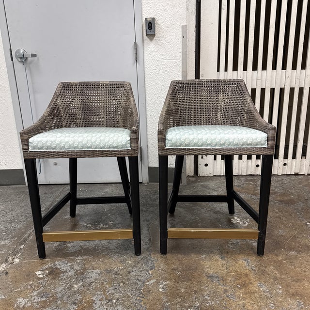 Palecek Grayson Counter Stools, a Pair | Chairish