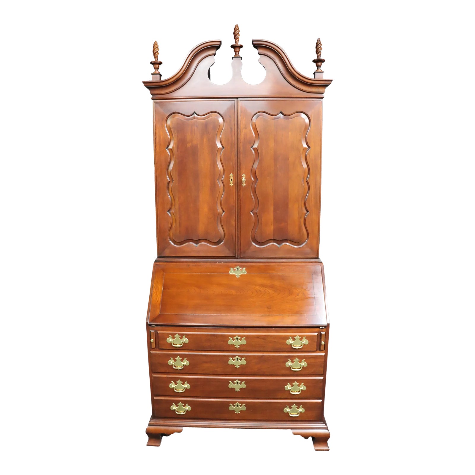 Statton Charleston Cherry Secretary Desk | Chairish