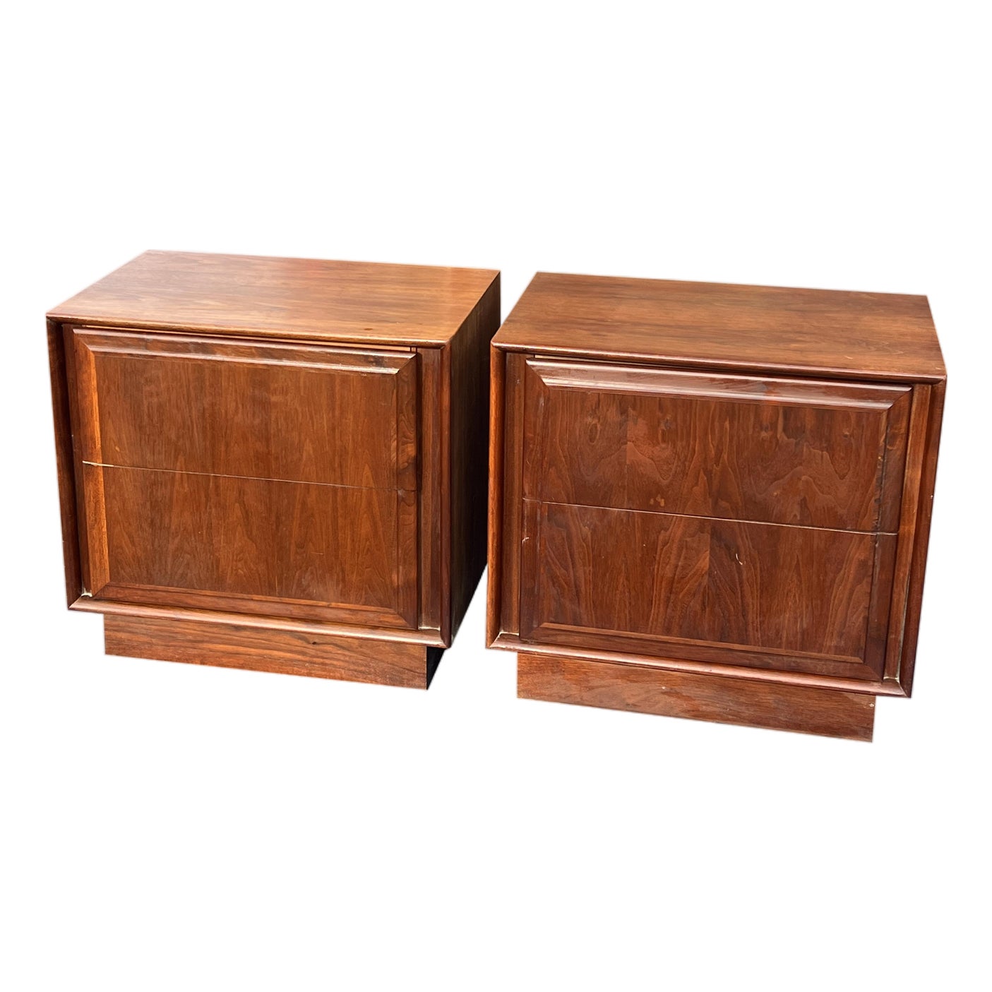 Mid Century Modern Vintage Nightstands or End Side Tables, a Pair ...