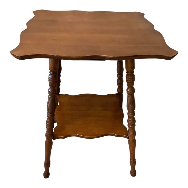 Late 19th Century Antique Oak Knockdown Table | Chairish