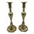 Pair of 12 Inch Tall Brass Candlesticks | Chairish
