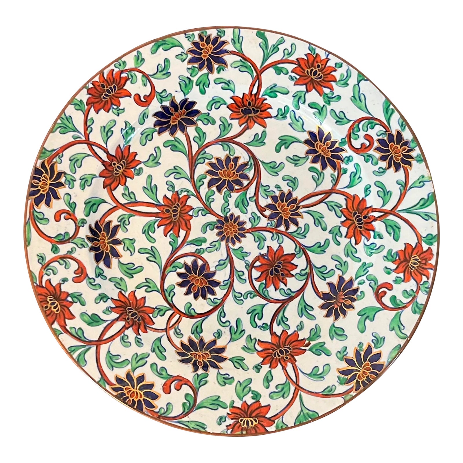 Antique Early 19th Century Spode Imari Porcelain Plate | Chairish