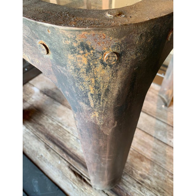 Mid 19th Century Antique Industrial French Metal Riveted Loft Table ...