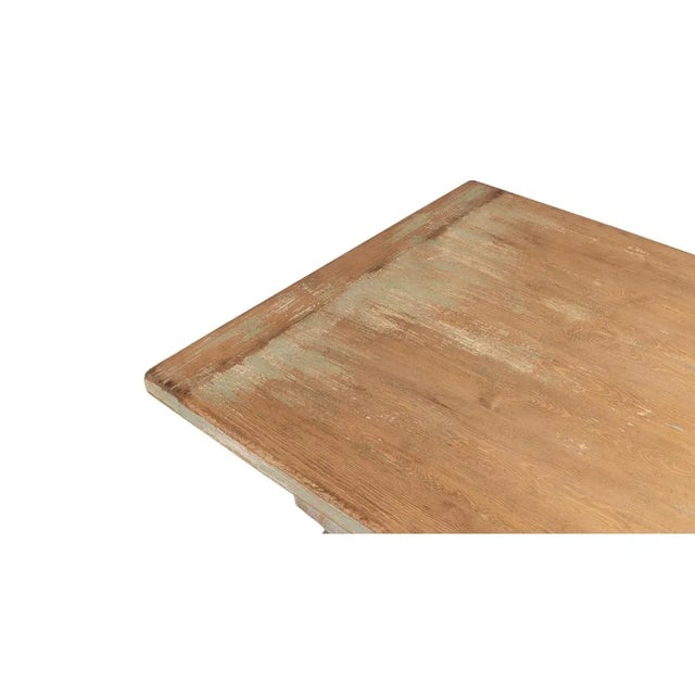 Country Antique Sage Dining Table | Chairish