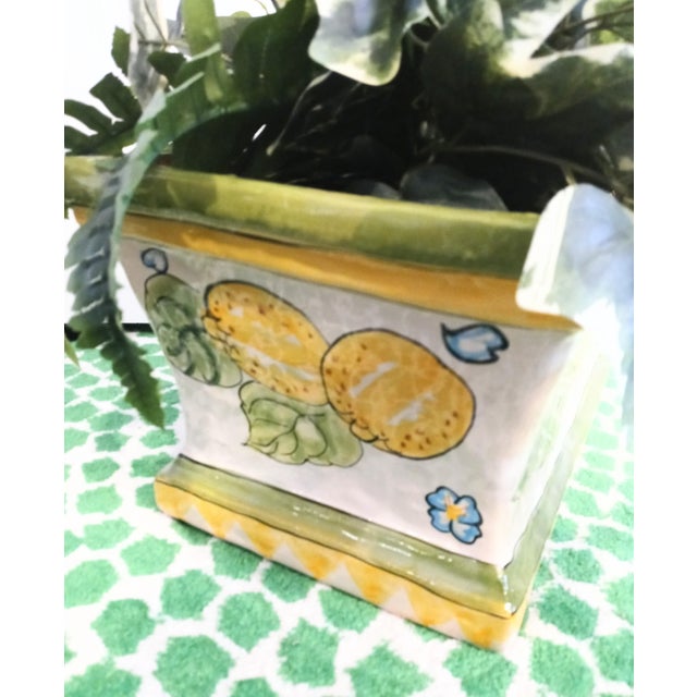 Extra Large Yellow Green Hand Painted Italian Lemon Rectangular Planter ...