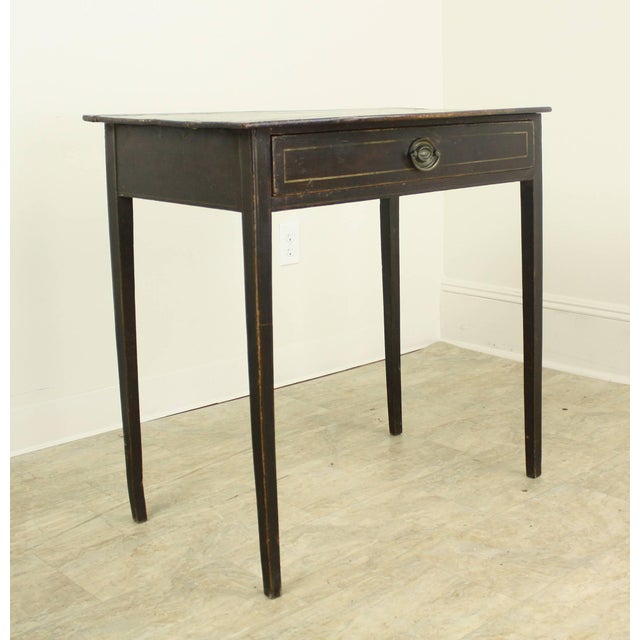 Early 19th Century Regency Painted Side Table with Bowed Top | Chairish