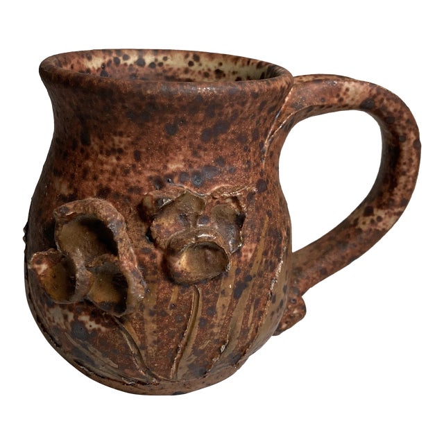 1980s Julia Rush Studio Art Clay Hand Thrown Pottery Mug | Chairish