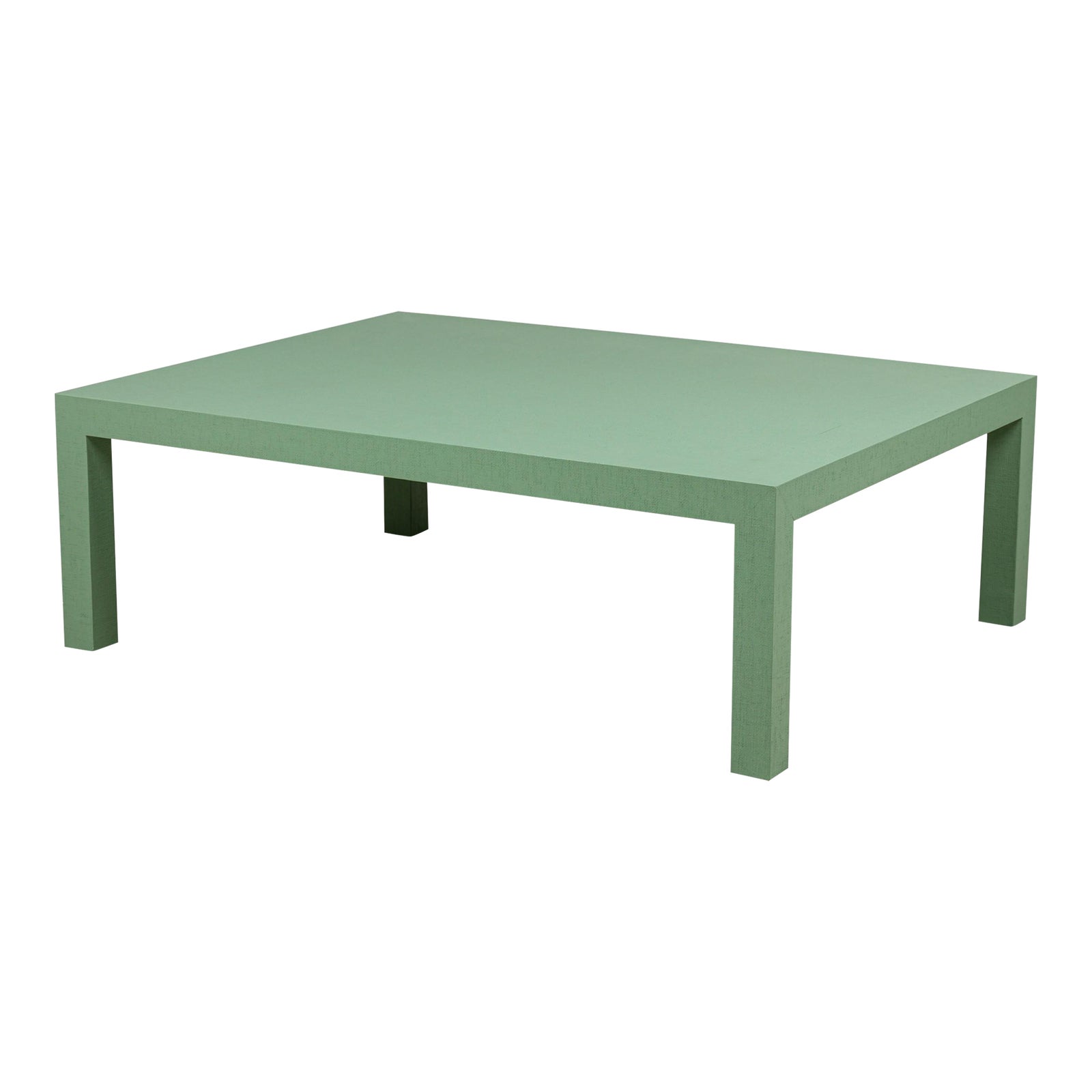 Asian Contemporary Style Mint Colored Raffia Wrapped Coffee Table ...