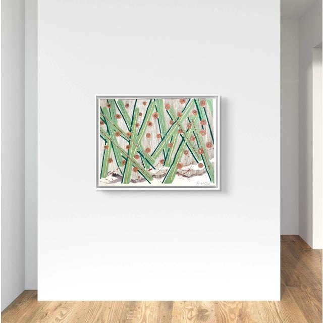 1988 Barbara Beck Painting on Handmade Paper | Chairish