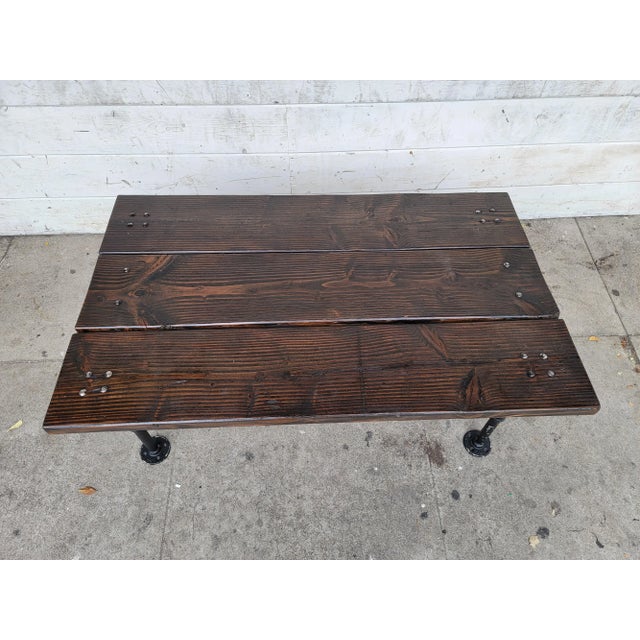 Rustic Industrial Coffee Table | Chairish
