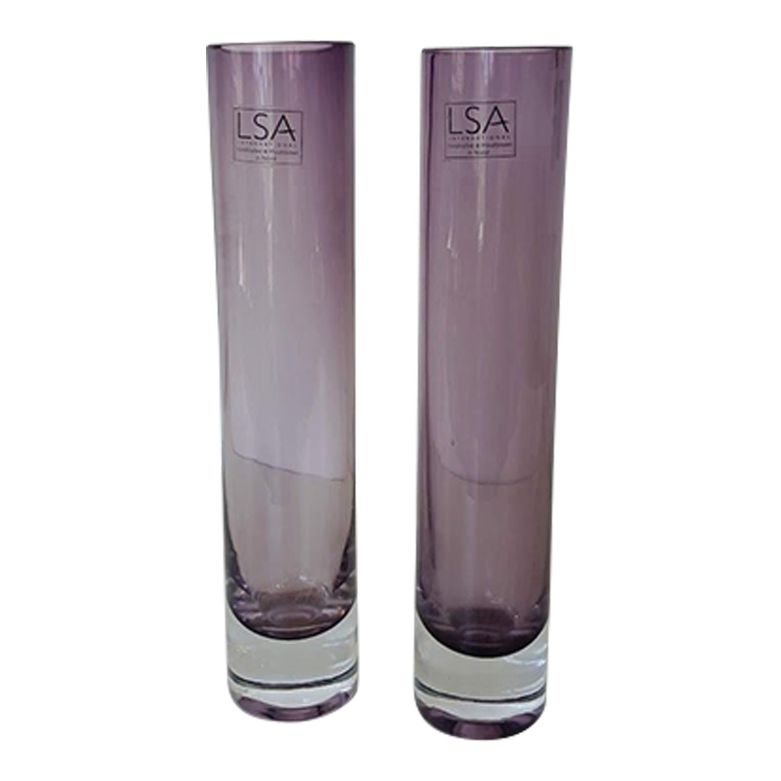 Lsa International Mouthblown Glass Purple Epoque Vases, Handmade in ...