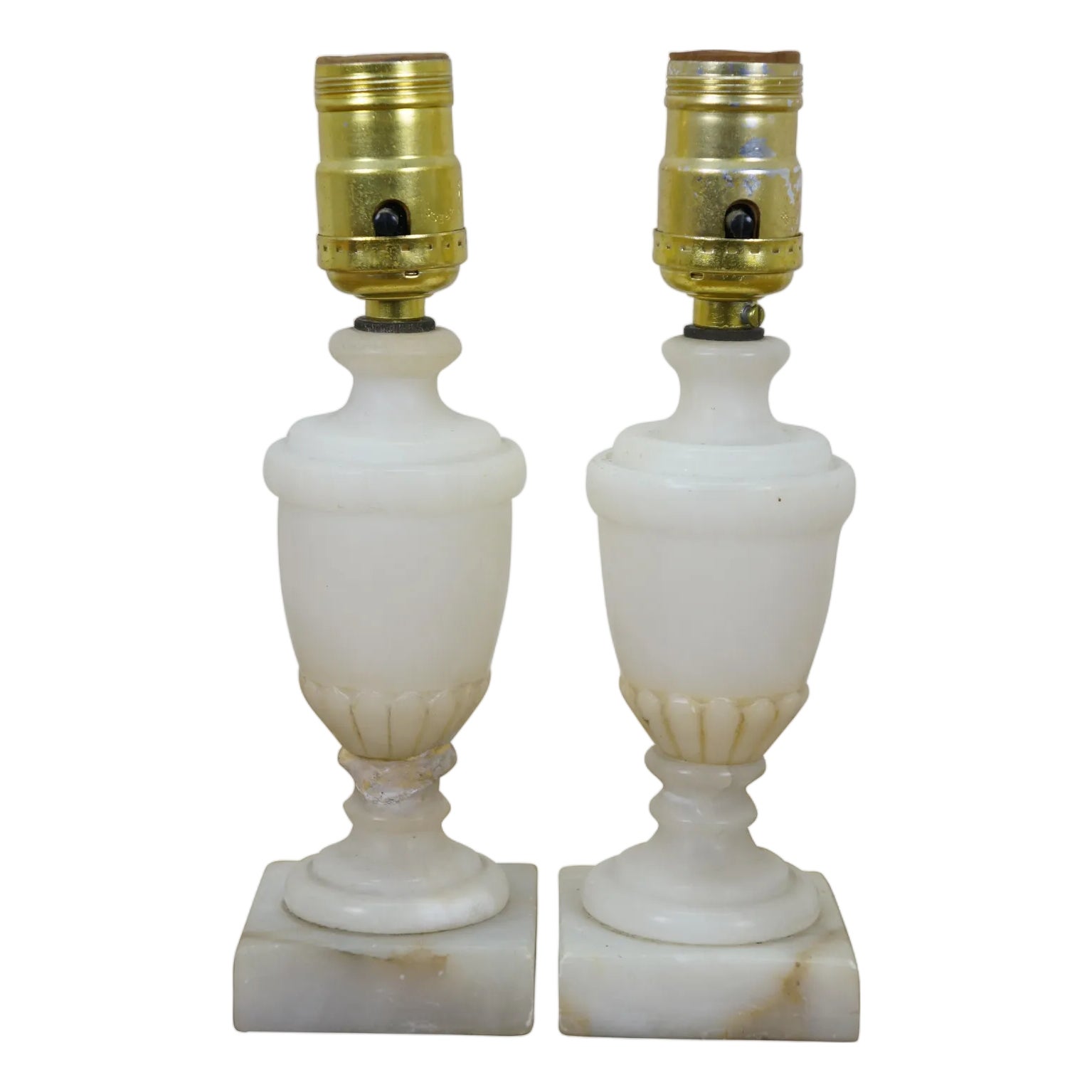 Mid 20th Century Neoclassical White Alabaster Marble Urn Boudoir Vanity ...