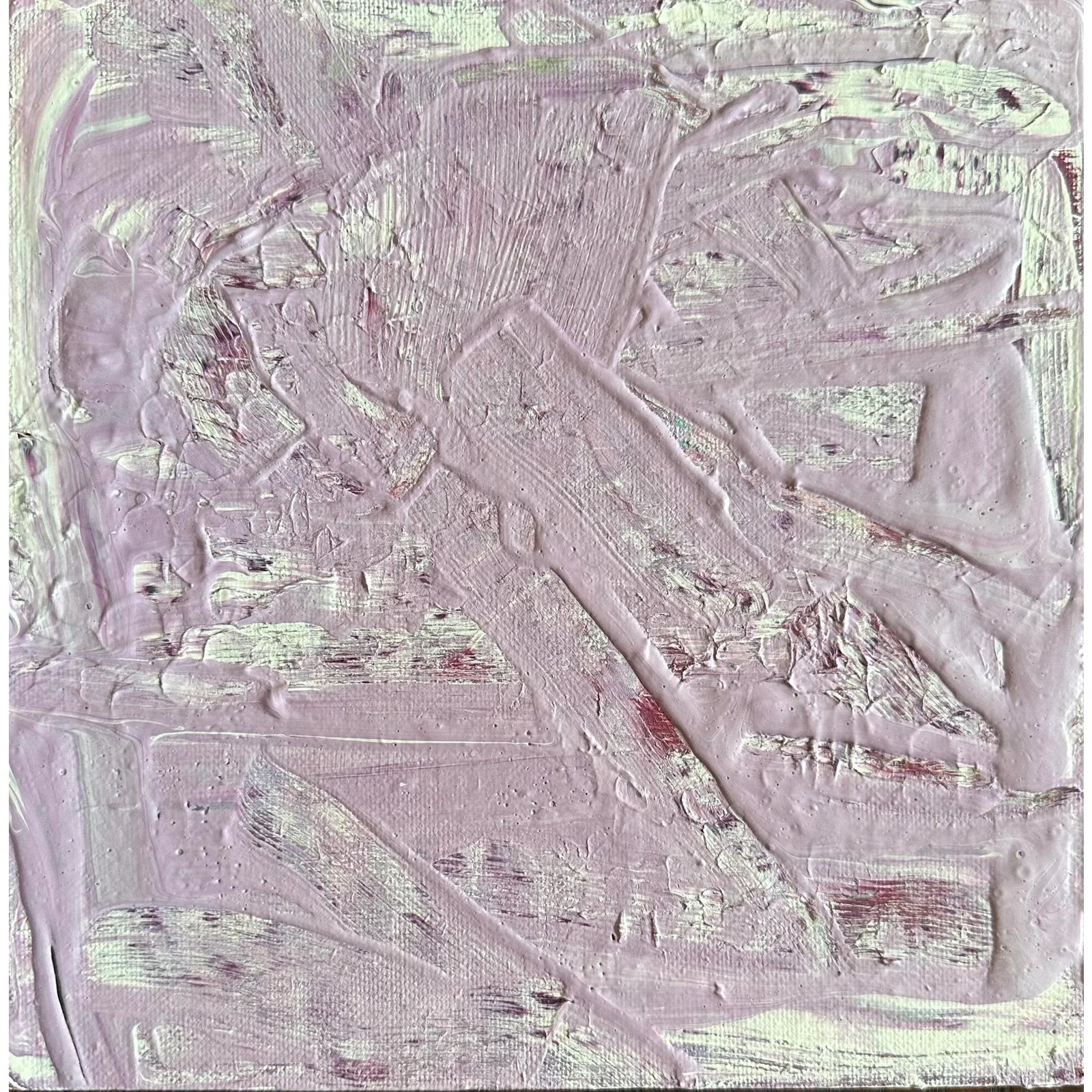 Erin Simon Original “Textures” in White / Magenta | Chairish