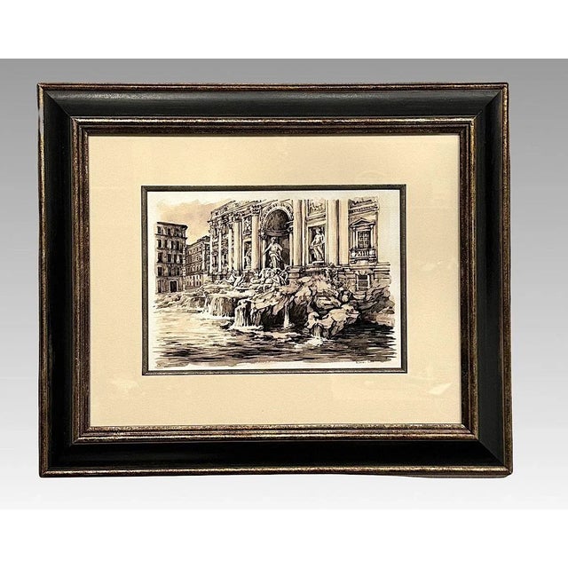 Classical Roman / Famous Italian Scenes, Original Sepia Paintings, Set ...