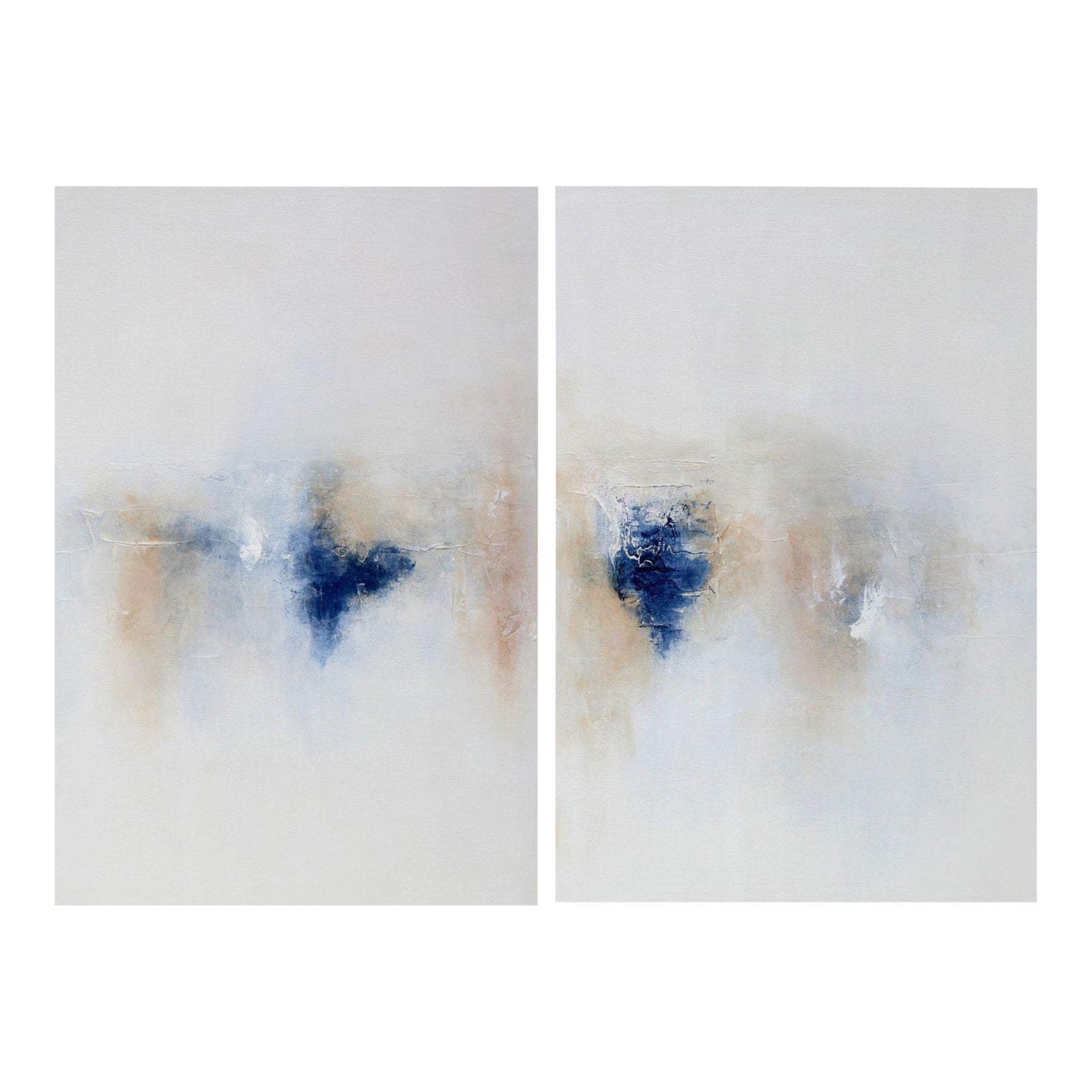 Original Art Modern Abstract Diptych Prints Set | Chairish