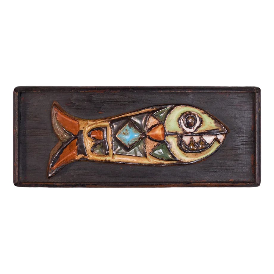 Wall Plaque by Roland Zobel for Les Cyclades, 1960s | Chairish