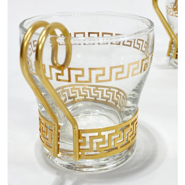 Vintage Hollywood Regency Greek Key Libby Glass Co. Coffee Cups, Set of ...