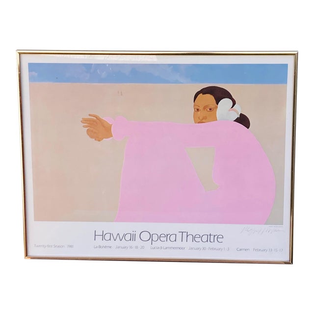 Early 1980s Signed Framed Pegge Hopper Exhibition Poster | Chairish