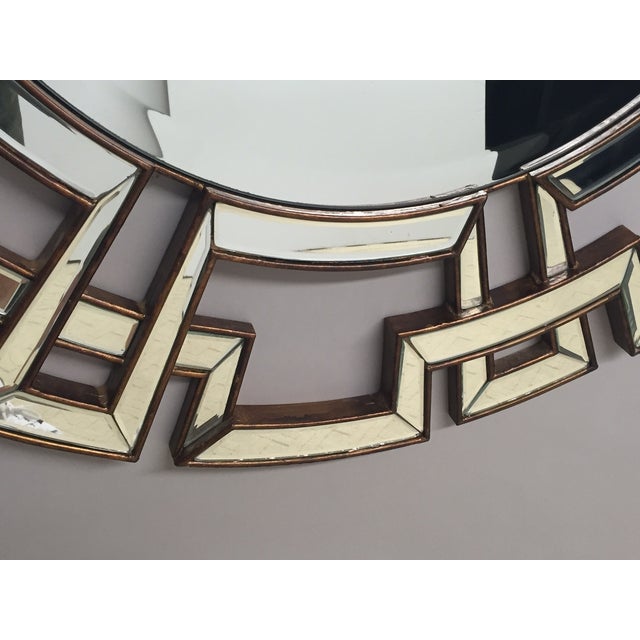 Round Greek Key Motif Mirror | Chairish
