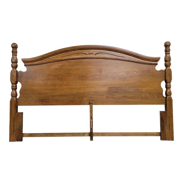 Vintage King Size Traditional Colonial Style Headboard | Chairish