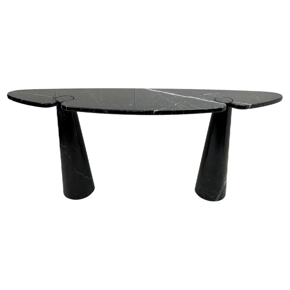 Eros Console in Black Marble by Angelo Mangiarotti, 1970s | Chairish