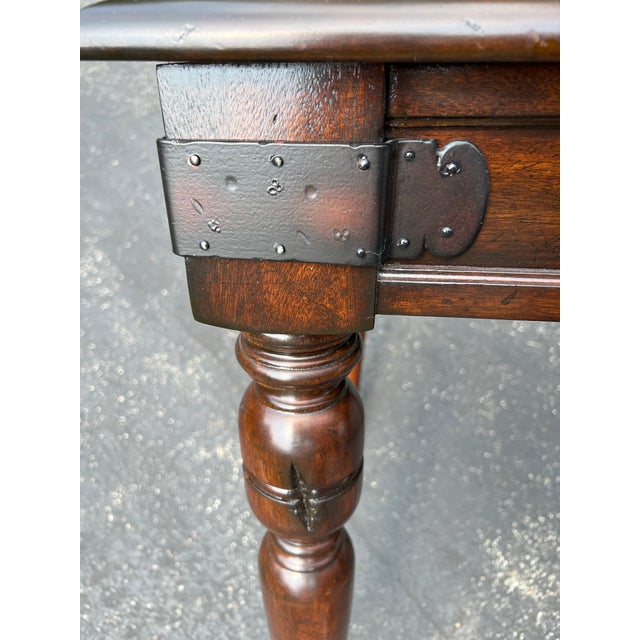 2000's Ralph Lauren Walnut Buckle Side Tables - a Pair by Henredon ...