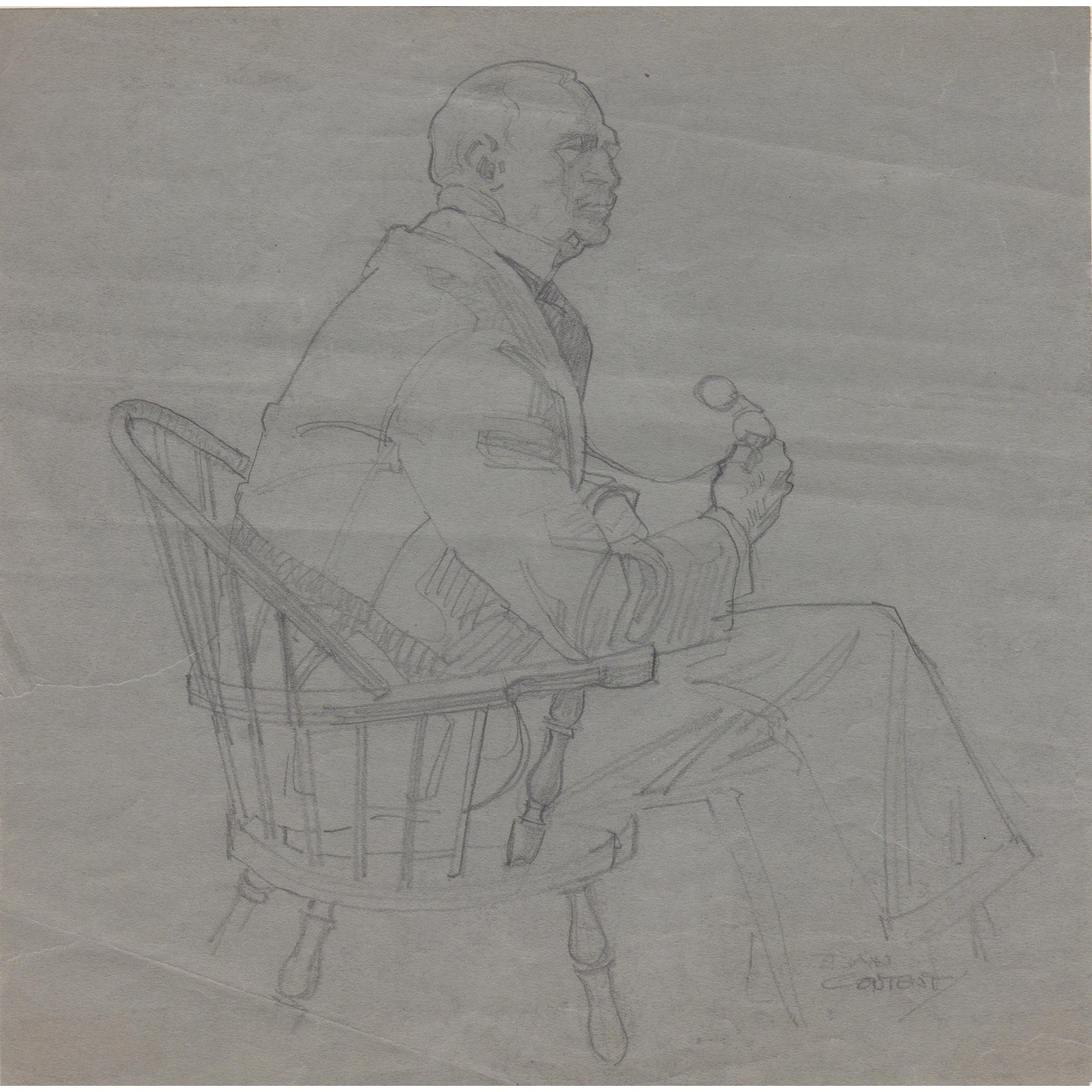Daniel Content "Teddy Roosevelt" Original Graphite Portrait C.1940 ...