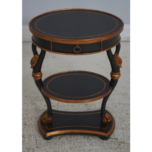 Pair William Switzer Regency Style Swan End Tables | Chairish