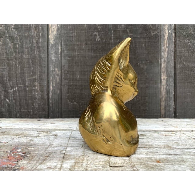 Brass Cat Bank | Chairish