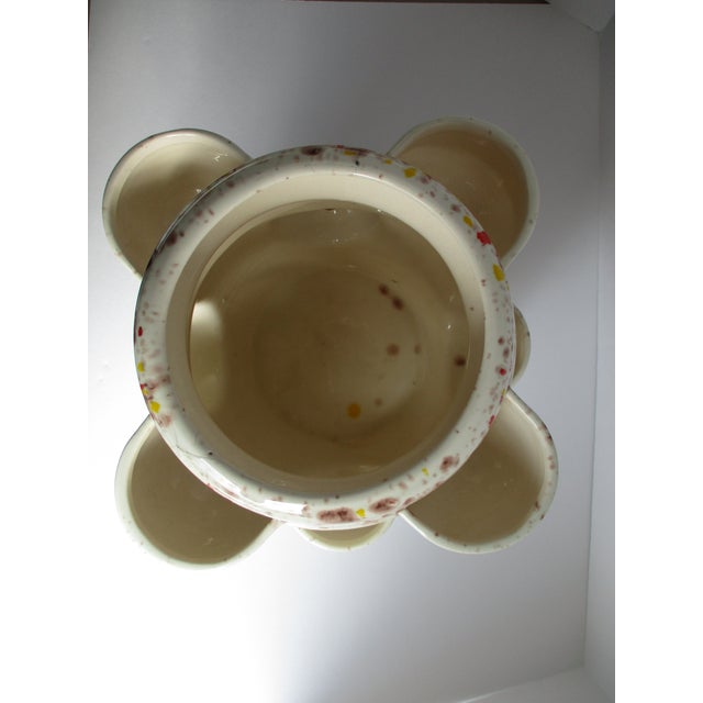 Mid-Century Modern Splatter Paint Strawberry Planter | Chairish