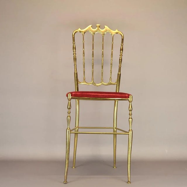Italian Brass Chair Model Chiavari, 1950s | Chairish