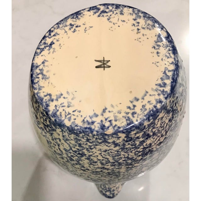 2000s Molly Dallas Handcrafted Pottery School Flag Design Water Pitcher ...