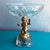 Vintage Crystal Brass Metal Glass Compote Cherub Pedestal Bowl | Chairish