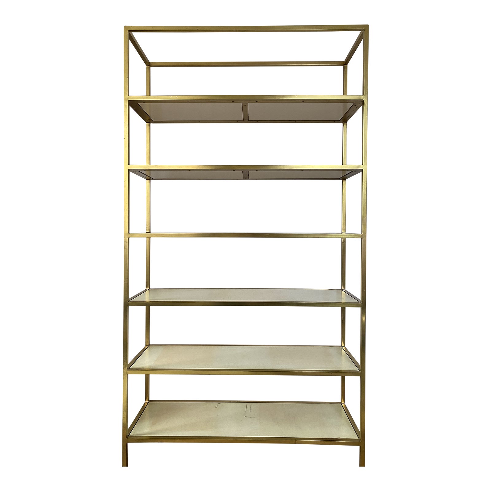 Theodore Alexander Milo Brass Etagere | Chairish