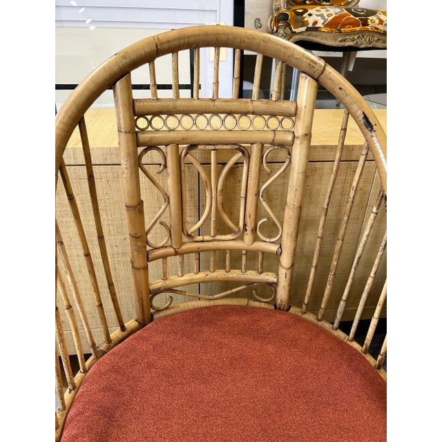 20th Century Brown Jordan Rattan Brighton Style Chairs, a Pair | Chairish