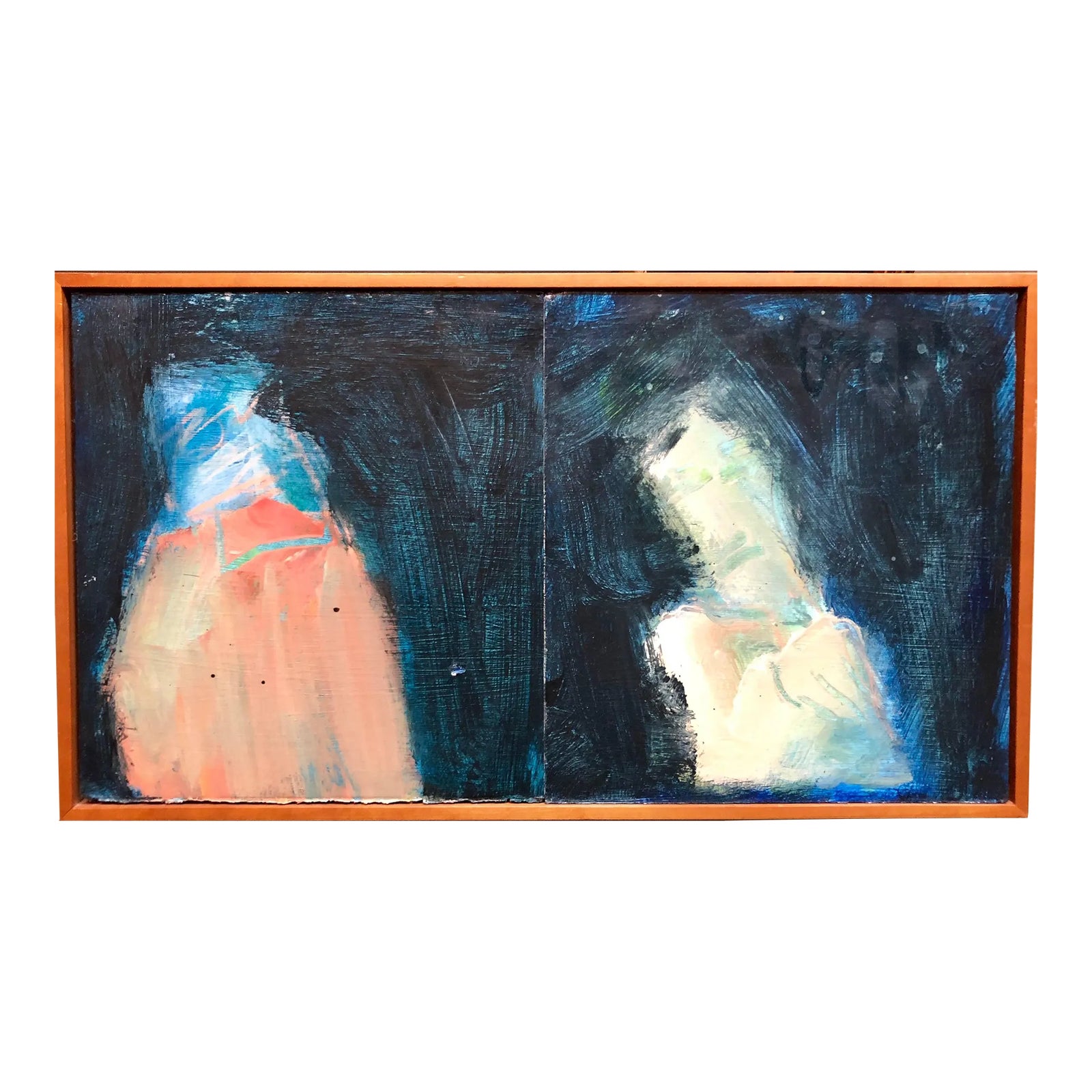 Marianne Kolb, "Two for Francis" Mixed Media Figural Abstract Oil ...