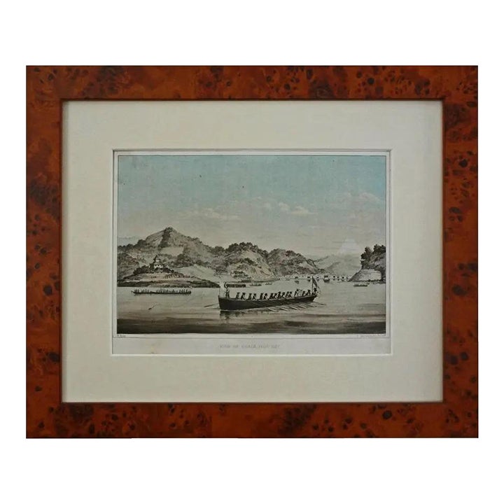 Commodore Perry Japan Framed Lithograph Uraga Yedo Bay US Japan History ...