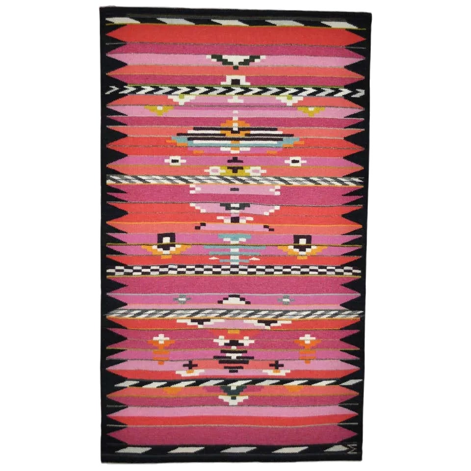 Scandinavian Handwoven Wool Tapestry, 2005 | Chairish
