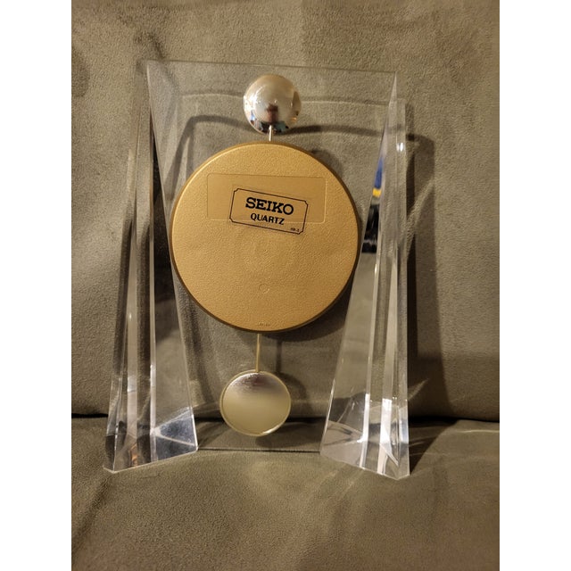 Vintage Seiko Quartz Double Pendulum Clock | Chairish