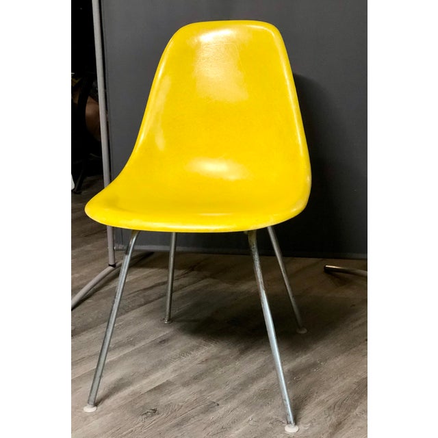 1950s Early Edition Herman Miller Eames Lemon Yellow Fiberglass Shell ...