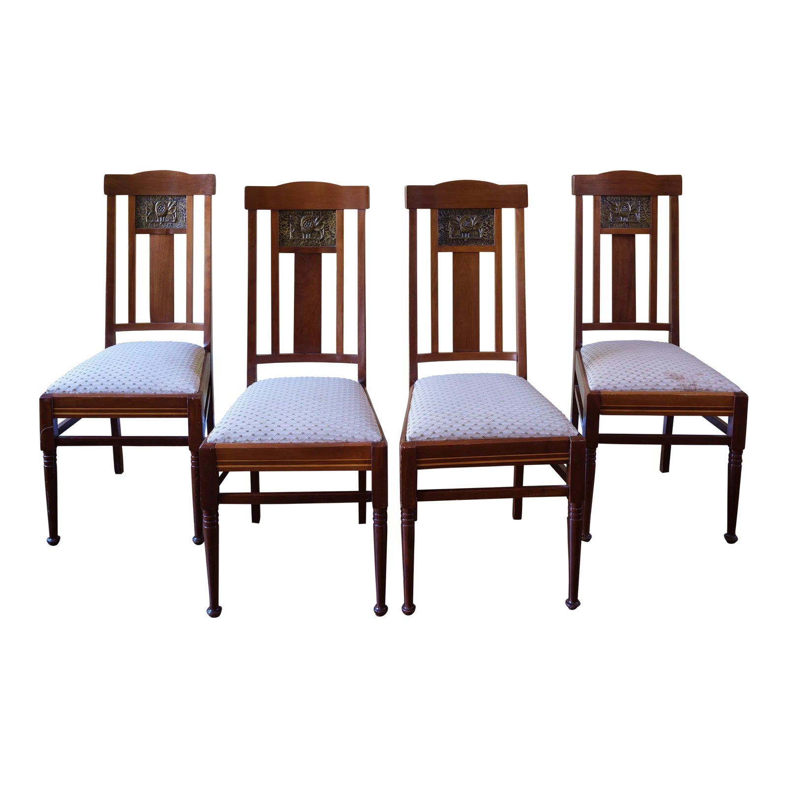 1910s Antique Jugendstil Art Nouveau Dining Chairs - Set of 4 | Chairish