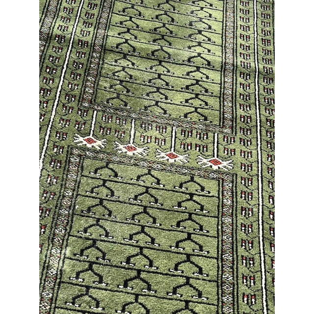 Vintage Green Runner Rug | Chairish